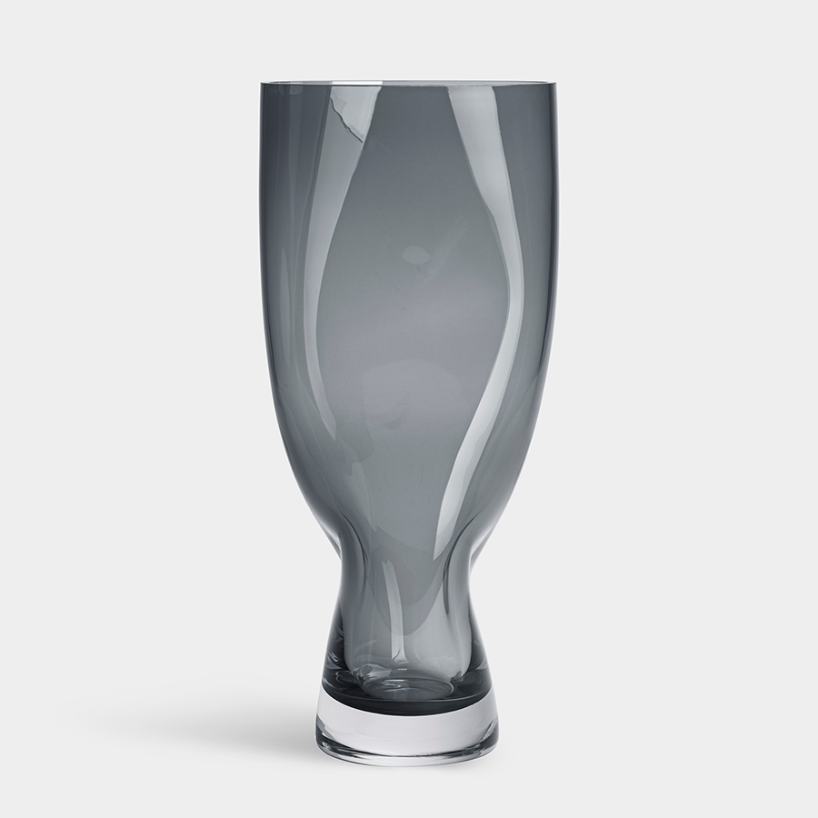 Squeeze Blue/Gray Vase Tall | Orrefors